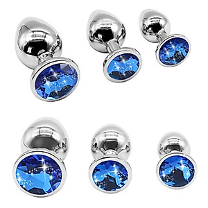 Delicate 3 Pieces Suction Cup Realistic Classic Dick Plug Double Headed Set (Blue) Use with Your Partner