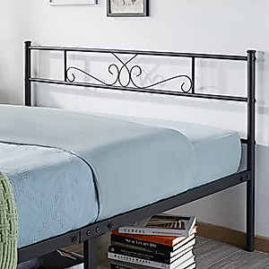 Yaheetech Queen Size Bed Frames/Metal Platform Bed with Headboard and Footboard/No Box Spring Needed/Easy Assembly, Black