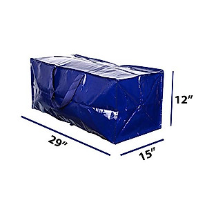 VENO 8 Packs Heavy Duty Large Storage Moving Bags Bundles, 4 Packs of Large Moving Bags with Strap and 4 Packs Oversize Moving Storage Bags