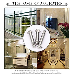 Expansion Screw,Stainless steel expansion bolts, screws, screws, Expansion Bolt Sleeve Anchor 6pcs Fixing Anchors, 304 Stainless Steel External Hex Nut Expansion Sleeve Expansion Screw Bolts, M10 x 60