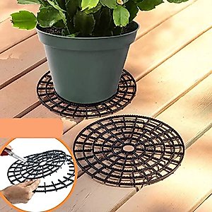 4 PCS Heavy Plant Riser for Pots Outdoor, Pot Risers Plant Trivet Pot Elevator Plant Elevator - Size Adjustable, Protect Deck and Patio Floor, Provide Plants Airflow and Drainage, 11.75 in