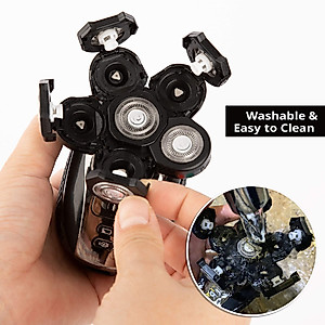 AidallsWellup Men’s 5-in-1 Electric Head Shavers for Bald Men, Head Shavers for Men, Ergonomic Design, Cordless, and Rechargeable, Easy to Use and Clean.…