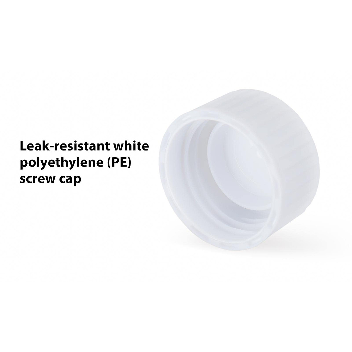 Globe Scientific 6101S Polypropylene Molded Graduations Conical Bottom Self Standing Transport Tubes with Attached White Polyethylene Screw Cap, Sterile, 5ml Capacity, Pack of 500