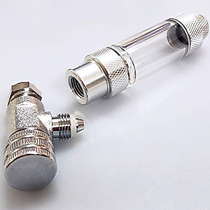 BASE WAVE Aquarium CO2 Needle Valve Regulator Flow Control,Bubble Counter,Check Valve 3 in 1 (Both Ends for CO2 Tubing)…