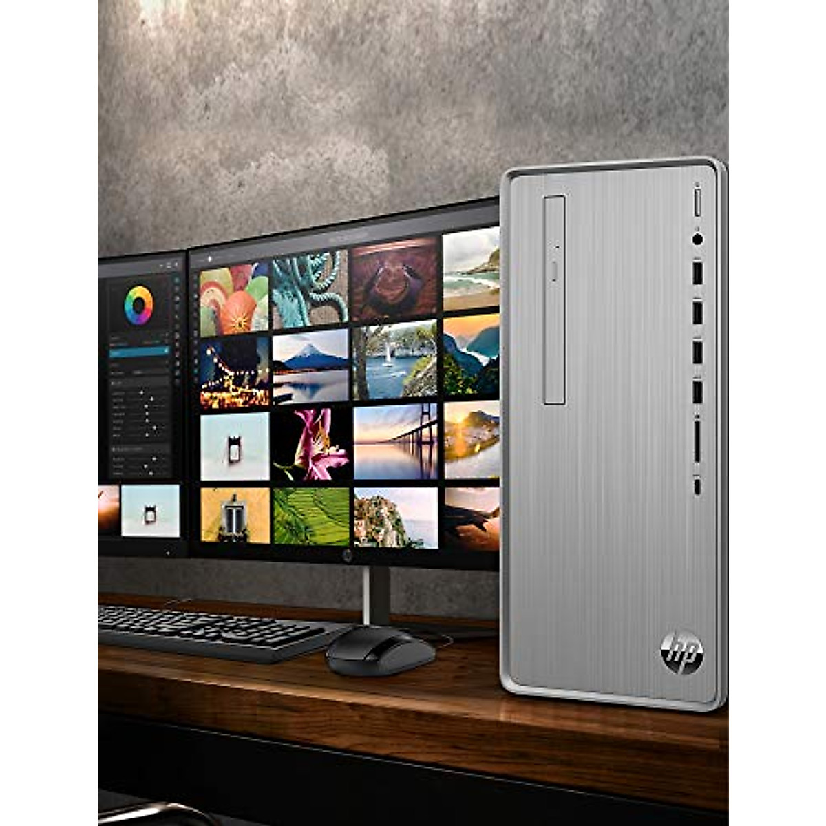 HP Pavilion Desktop PC, AMD Ryzen 5 4600G Processor 6-core with Radeon Graphics, 12 GB DDR4-3200 SDRAM, 512 GB HD - Windows 10 Home, Multi-Display Capable, 5.1 Surround Sound (TP01-1140)