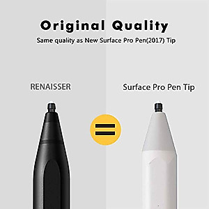 RENAISSER Pen Tips for Surface Pen, Made in Japan, Original HB-Type, Compatible with Microsoft Surface Pro 2017 Pen, Surface Pro 4 Pen, Raphael 520/520C/520BT/530, 3 Packs