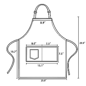 Skull Chef Funny Aprons for Men, Women with Pockets - Birthday Mother’s Day Father’s Day Kitchen Cooking Gifts for Dad, Mom, Wife, Husband, Friend, Baker, Chef - Cute Black BBQ Grilling Apron