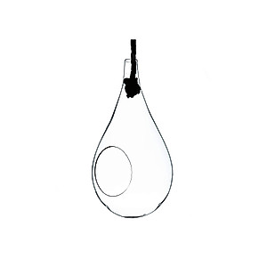 WGV Hanging Planter Terrarium, Width 6", Height 11", DIY Clear Glass Succulents Air Teardrop Floral Container (Including Rope), Candle Holder Vase for Outdoor Indoor Decor, 1 Piece