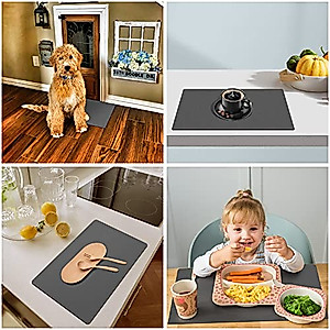 Coffee Mat for Pot Espresso Machine, Large Coffee Maker Mat for Countertops, Coffee Bar Accessories Under Appliance Mats, Golener coffee bar mat, Thick Countertop Protector 25"x17"(Grey)