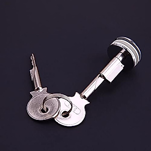 Copper Sliding Glass Push Door Hardware Accessories Glass Lock Showcase Glass Display Cabinet Door Window Cabinet lock - (Color: Yellow)