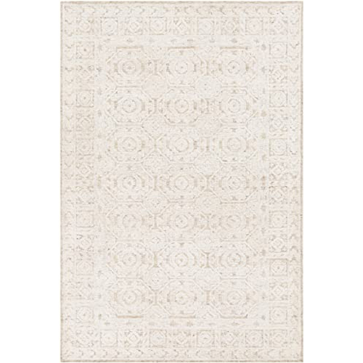 Mark&Day Area Rugs, 9x12 Hello Transitional Khaki Area Rug, Cream Light Brown Carpet for Living Room, Bedroom or Kitchen (9' x 12')