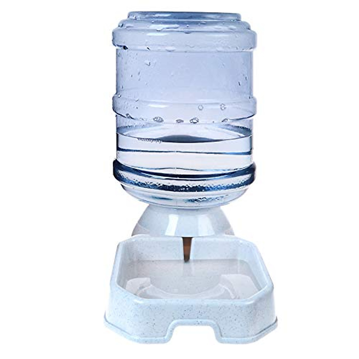 Pet Water Dispenser Station - 1 Gal Replenish Pet Waterer for Dog Cat Animal Automatic Gravity Water Drinking Fountain Bottle Bowl Dish Stand