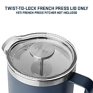 YETI Rambler 64 oz Twist-To-Lock French Press Accessory Lid with GroundsControl Filter (Lid Only)