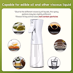 Mistifi Oliver Oil Sprayer for cooking, Spray bottle 6oz, Non-Aerosol Refillable Dispenser Oil Mister FS601 Green Vegetable