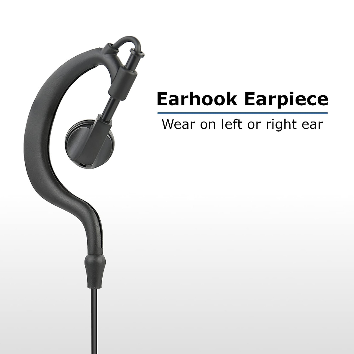The Comm Guys 1-Wire Earhook Earpiece and Mic Headset, Compatible with Motorola XPR 3300e XPR 3500e XPR3300 XPR3500 Two Way Radios