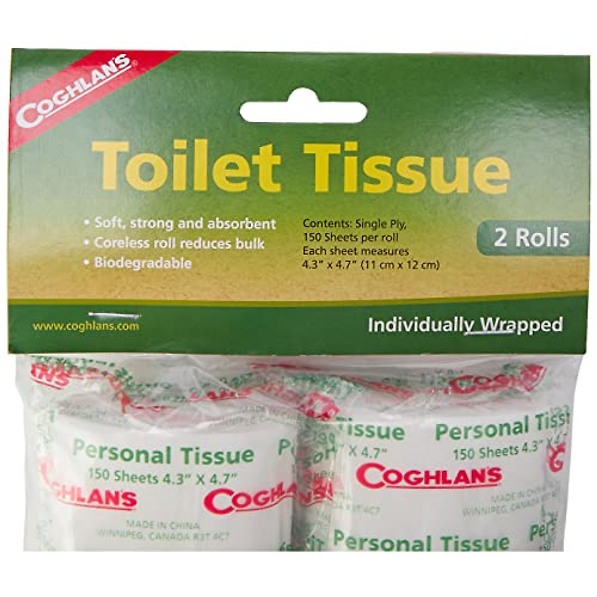 Coghlan's Packable Camp Toilet Tissue 2 count (pack of 1)