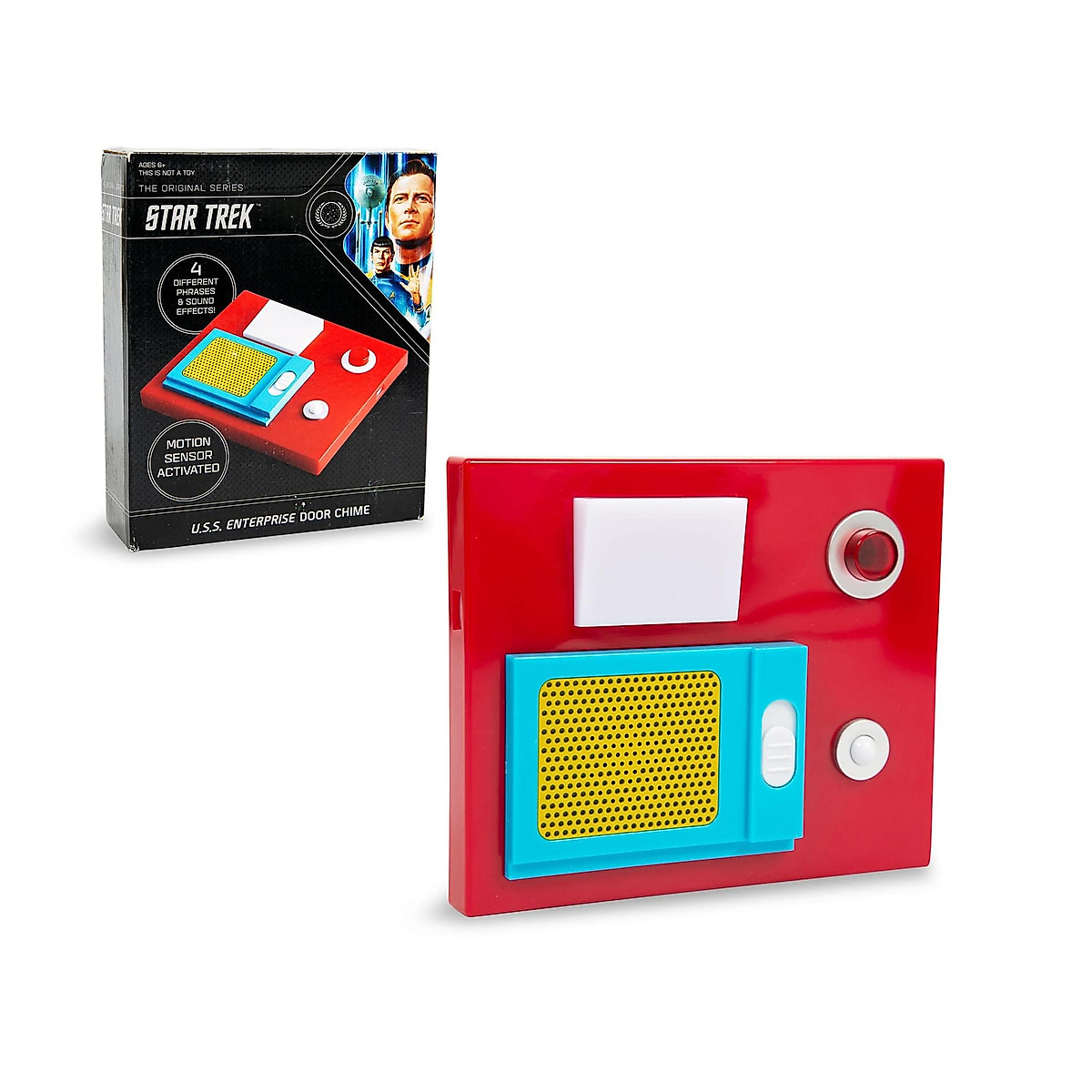 ThinkGeek Star Trek Electronic Door Chime - Motion-Sensitive - Can Be Mounted on Either Side of a Door - Officially Licensed Star Trek Collectible