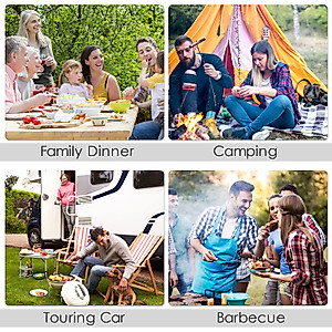 Large Grill Utensil Caddy with Paper Towel Holder, Collapsible Picnic Bag Organizer for BBQ Supplies, Easy Carry Griddle Caddy for Utensil, Plate, Portable Bag for Travel, Trunk, RV