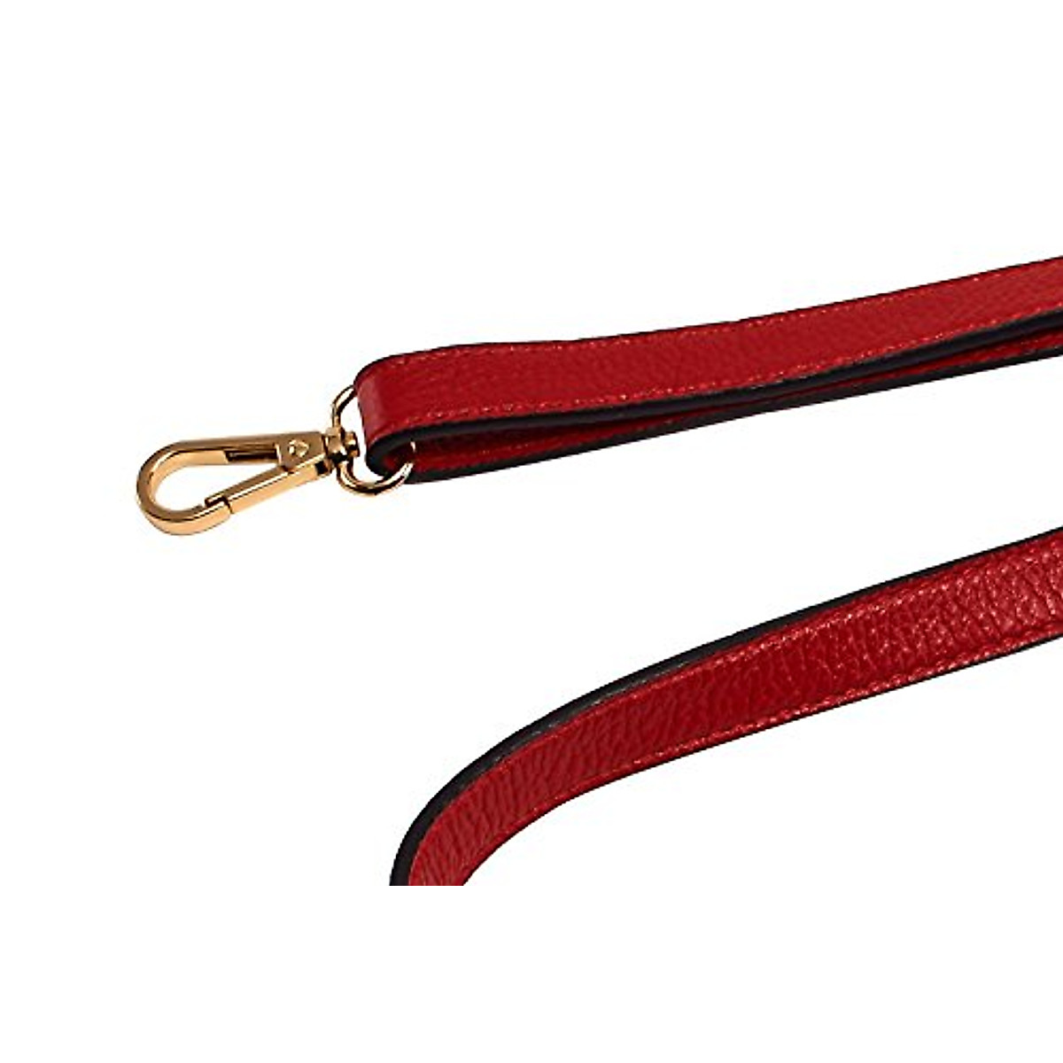 VanEnjoy Full Grain Leather Adjustable Replacement Strap Cross Body Bag Purse, 26-51 inch Gold Hardware - 1.8 CM Width (Black-Silver Metal With Tasse) (Red)