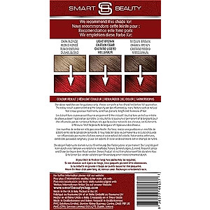 Smart Beauty Red Hair Dye with Plex Anti-Breakage Technology Protecting and Restoring Hair Structure, Plum Color, Vegan and Cruelty-Free