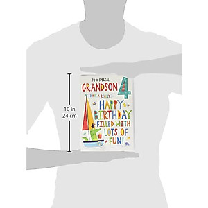 Regal Publishing Juvenile Birthday Card Age 4 Grandson - 9 x 6 inches -