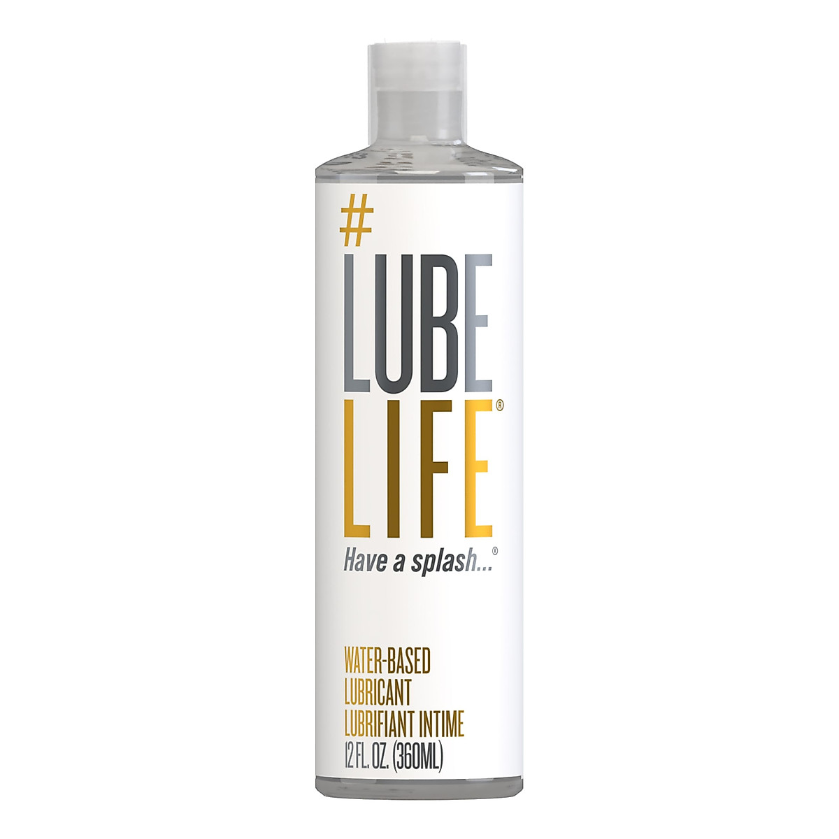 Lube Life Water-Based Personal Lubricant, Lube for Men, Women and Couples, Non-Staining, 12 Fl Oz