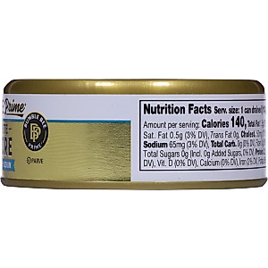Bumble Bee Prime Solid White Albacore Tuna- Low Sodium in Water, 5 oz Can (Pack of 12) - Premium Wild Caught Tuna - 32g Protein per Serving - Non-GMO Project Verified, Gluten Free, Kosher