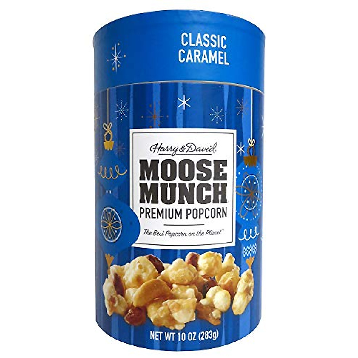 Harry & David Classic Caramel Moose Munch Premium Popcorn Holiday Canister