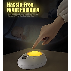 HOFISH Electric Double Breast Pump Quite & Pain-Free Breast Pump with 3 Modes & 9 Levels Breastfeeding Pump with Night Light, 28 MM Flange, 8001D