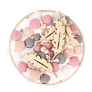 BESPORTBLE Mobile Wooden Further Pompom Ball Wind Chime Bed Bell Nursery Mobile Crib Ceiling Wooden Beads Wind Chime