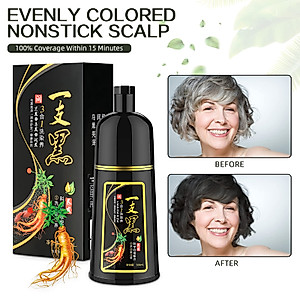 ALEXTREME Black Hair Dye, Hair Dye Color Shampoo Beauty Nourishes Long Lasting Care for Men Women Home Salon