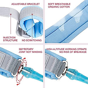 HUGVIDAS Reflective Anti-Lost Rope, Child Safety Belt with Key Lock, Breathable Toddler Traction Belt, Reflective Anti-Lost Rop (2M/6.5ft, Gold)