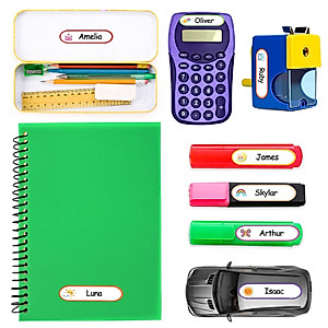 Waterproof Name Labels for Daycare - Name Stickers for Kids Stuff & School Supplies - Write on Baby Bottle Cup Labels - Dishwasher Safe - Pack of 120.