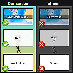 [Upgraded] MOOKA Family Projector Screen and Stand, 100- inch Projector Screen Outdoor with Carry Bag, 16:9 4K HD Rear Front Outdoor Movie Screen Wrinkle-Free, Easy to Assemble for Home Theater