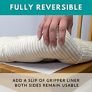 Barnett Home Decor Cotton Duck Black Rocking Chair Cushions - Extra-Large - Seat Cushion with Ties and Back Rest - Reversible, Latex Foam Fill - Made in USA (XL - Presidential)