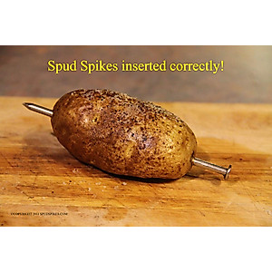 Spud Spikes 6-Inch Potato Baking Nails Food-Grade Stainless Steel, 1 Set of 4
