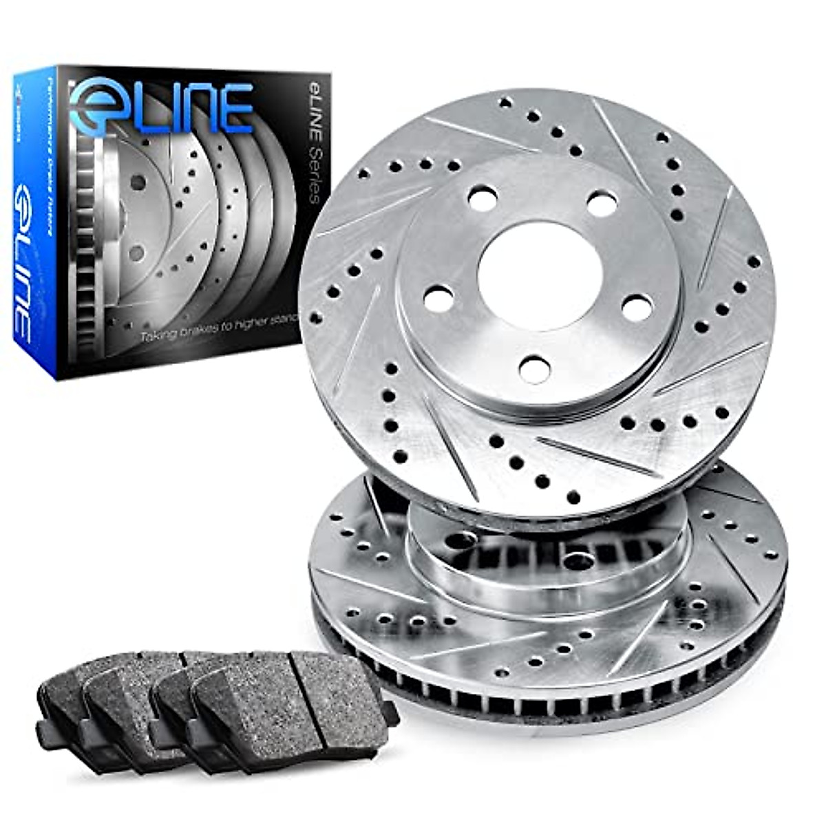 R1 Concepts Front Brakes and Rotors Kit |Front Brake Pads| Brake Rotors and Pads| Ceramic Brake Pads and Rotors |fits 2003-2017 Honda Accord, 2013 Acura ILX, 2013-2014 Honda Fit, 2016 Honda CR-Z