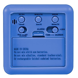 Equity by La Crosse 70905 Soft Blue Cube LCD Alarm Clock 5.20in. x 4.20in. x 3.30in.