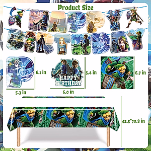 Legend Birthday Party Decorations, Legend Party Supplies Set Include Banner, Hanging Swirls, Tablecloth, Tableware, Balloons, Cake Toppers, Legend Party Favors