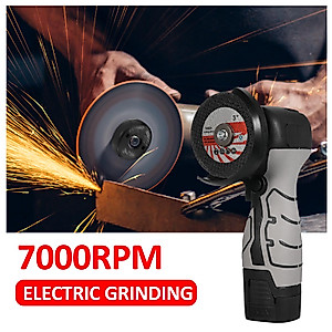 Angle Grinder, Weytoll 7000RPM Cordless Angle Grinder, Electric Grinding Tool, Mini Angle Grinder with 2Pcs 16.8V 2000mAh Battery and Grinding Disc for Cutting Polished Brick Wood Stone Steel