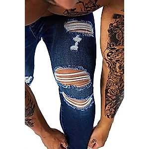 manverse&co Men's Super Skinny Athletic Fit Stretchy Soft Washed Premium Spray-on Fit Denim Jeans (Pls Go One Size Up)