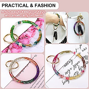 Palksky Wristlet Keychains Molds, Key Ring Bracelet Molds for Epoxy Resin Molds Casting, Silicone Mold for Car Key Chain Bracelets Wristlet Wallet with 10pcs Key Chains and 10pcs Key Rings