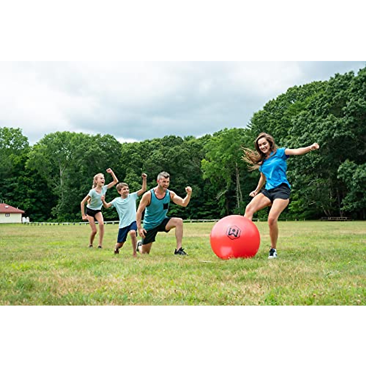 Wicked Big Sports Little Kids Kickball-Supersized Kickball Outdoor Sport Tailgate Backyard Beach Game Fun for All, Original Version, red