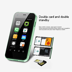 SOYES XS13 Super Mini 3G Smartphone Android 6.0 Portable Small Mobile Phone 2.5'' 1GB RAM 8GB ROM Backup Cellphone Lightweight 1000mAh 5MP Student Cellphone Quad Core Celular (Pink)