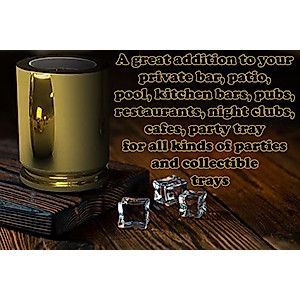 Caliber Gourmet 50 Caliber Shot Glasses - Set of 2, Gold