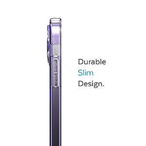 Speck Clear iPhone 14 Pro Max Case - Slim, Built for MagSafe, Scratch Resistant & Drop Protection Clear Phone Case - Anti-Yellowing - 6.7" iPhone 14 Pro Max Case - Amethyst Purple GemShell