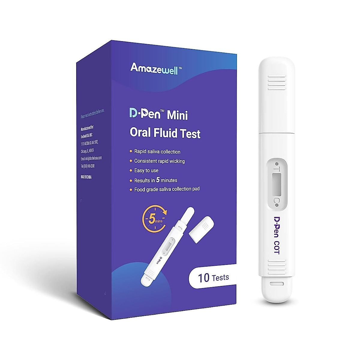 Amazewell Saliva Nicotine Smoking Detection Test (10 Test)