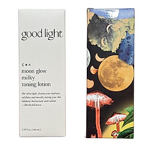 Good Light Moon Glow Milky Toner, Ultra-Light Facial Toner, Non-Comedogenic Face Moisturizer, Hydrates and Sheds Dead Skin Cell, Niacinamide Brightening Toner with Ceramides and AHAs, (3.38 fl oz)