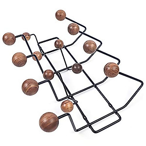 Coat Hooks Hang it All Coat Rack Wall Mounted Coat Hooks with Solid Walnut Wooden Balls