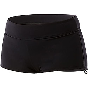 TYR Women's Standard Della Boyshort for Swimming, Yoga, Fitness, and Workout, Black, X-Large